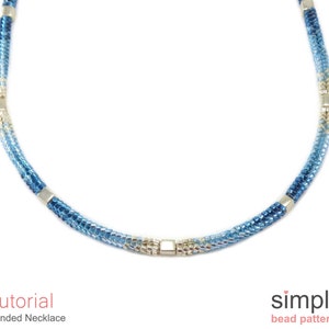 Gradient Blend Necklace Beading Pattern Tubular Herringbone Stitch Seed ...