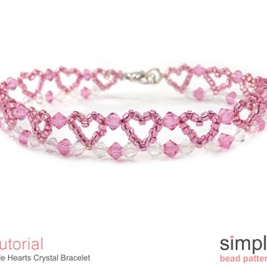 Beaded Hearts Seed Bead Bracelet Beading Pattern and Tutorial - Etsy