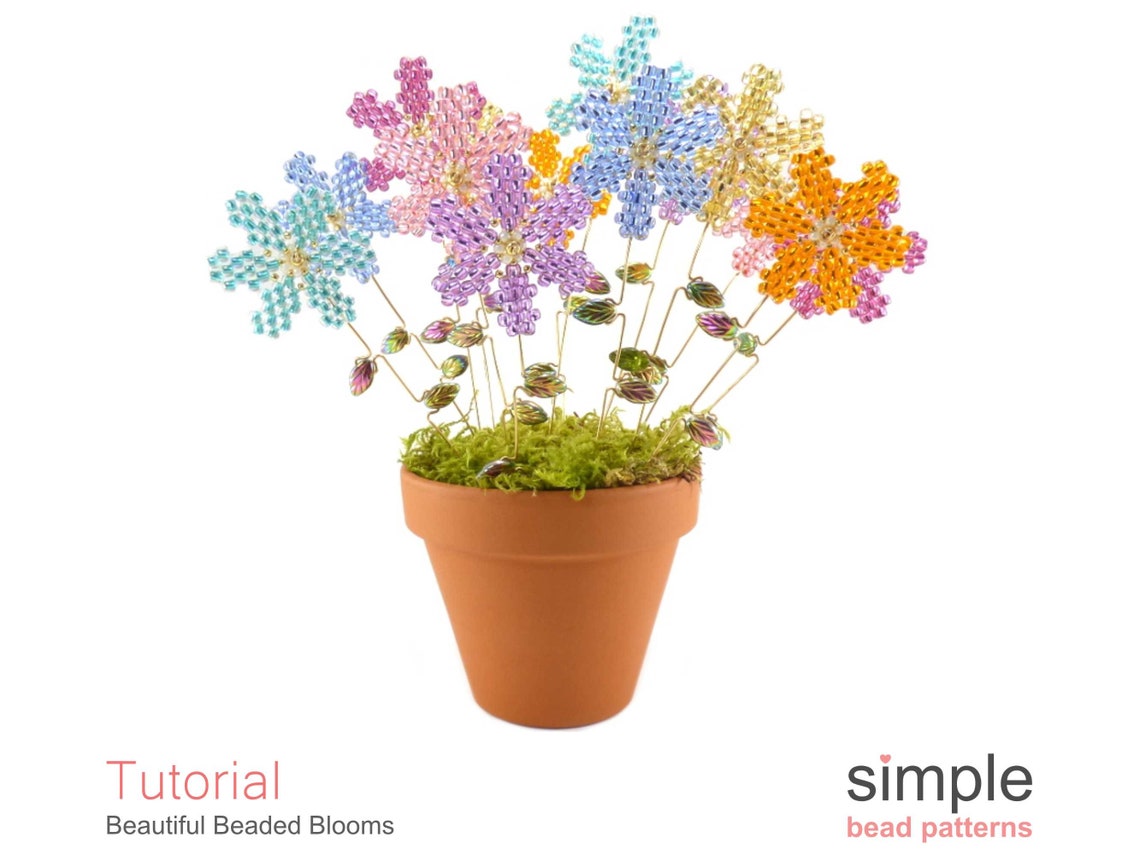 Beaded Flowers Patterns Beaded Flowers Tutorial How to Make - Etsy