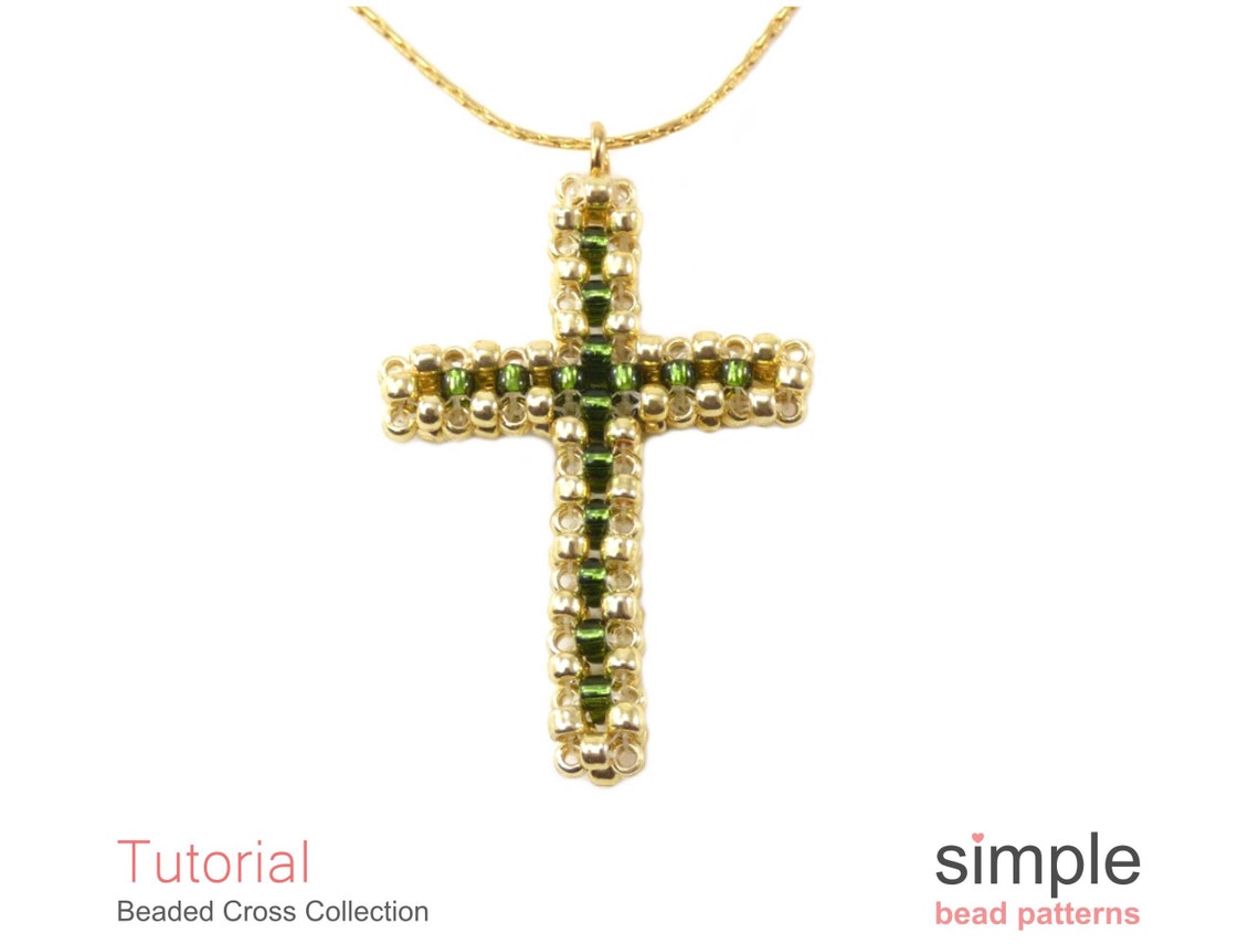 Beaded Cross Tutorial How to Make a Beaded Cross Christmas - Etsy