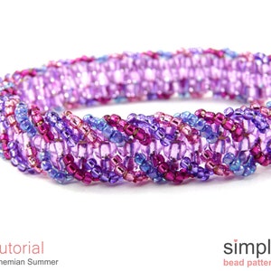 Beaded Ladder Stitch Bracelet Tutorial PDF: "bohemian Summer" Design - Etsy