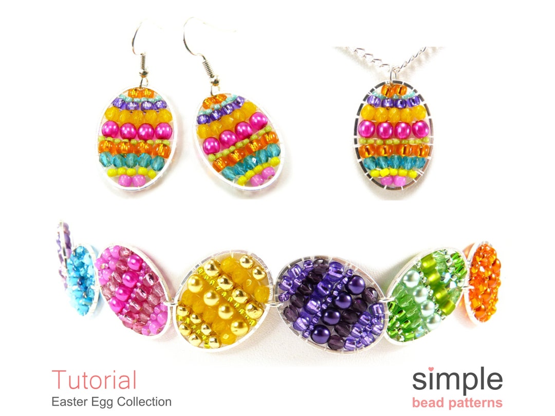Beaded Easter Egg Jewelry Pattern, Easter Beading, DIY Faberge Eggs ...