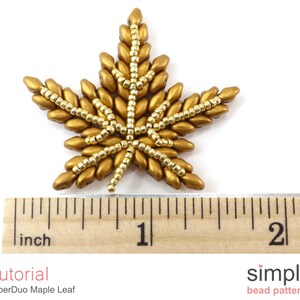 Autumn Beaded Maple Leaf Necklace Superduo Bead Patterns - Etsy