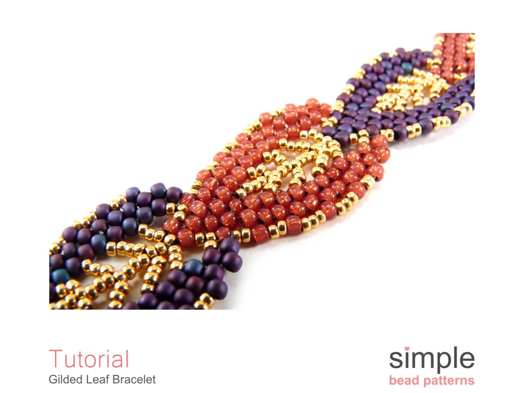 Russian Leaf Bracelet Pattern Tutorial, Jewelry Making Beading Pattern ...