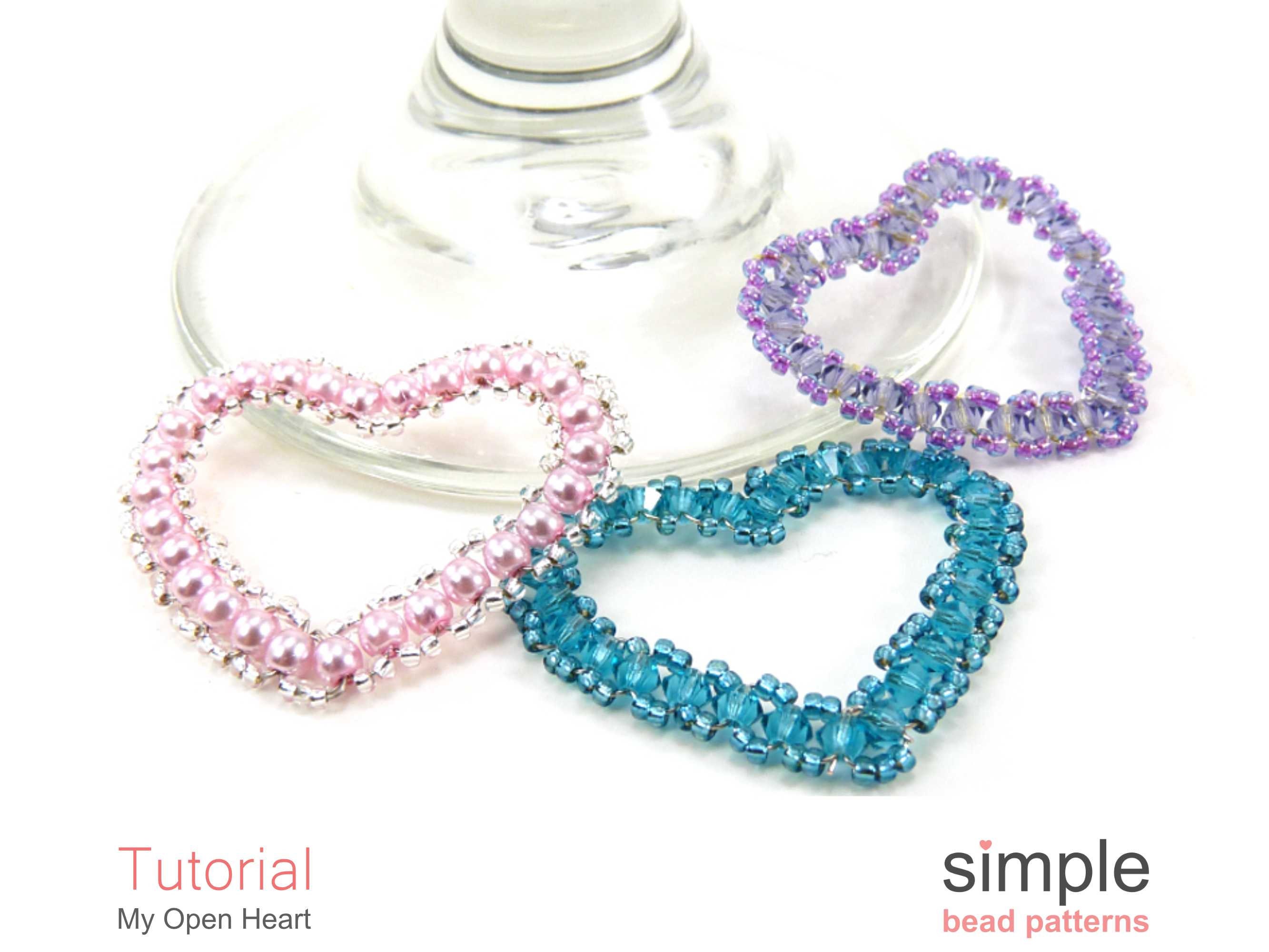 Beaded Heart Pendant Necklace Beading Tutorials and Patterns - Etsy