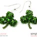 Beaded Shamrock Earrings & Necklace Beading Patterns, Beaded Shamrock ...