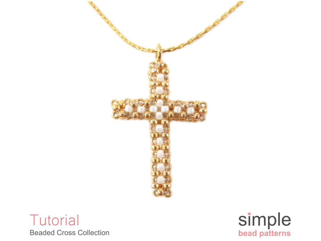 Beaded Cross Tutorial, How to Make a Beaded Cross Necklace, Cross ...