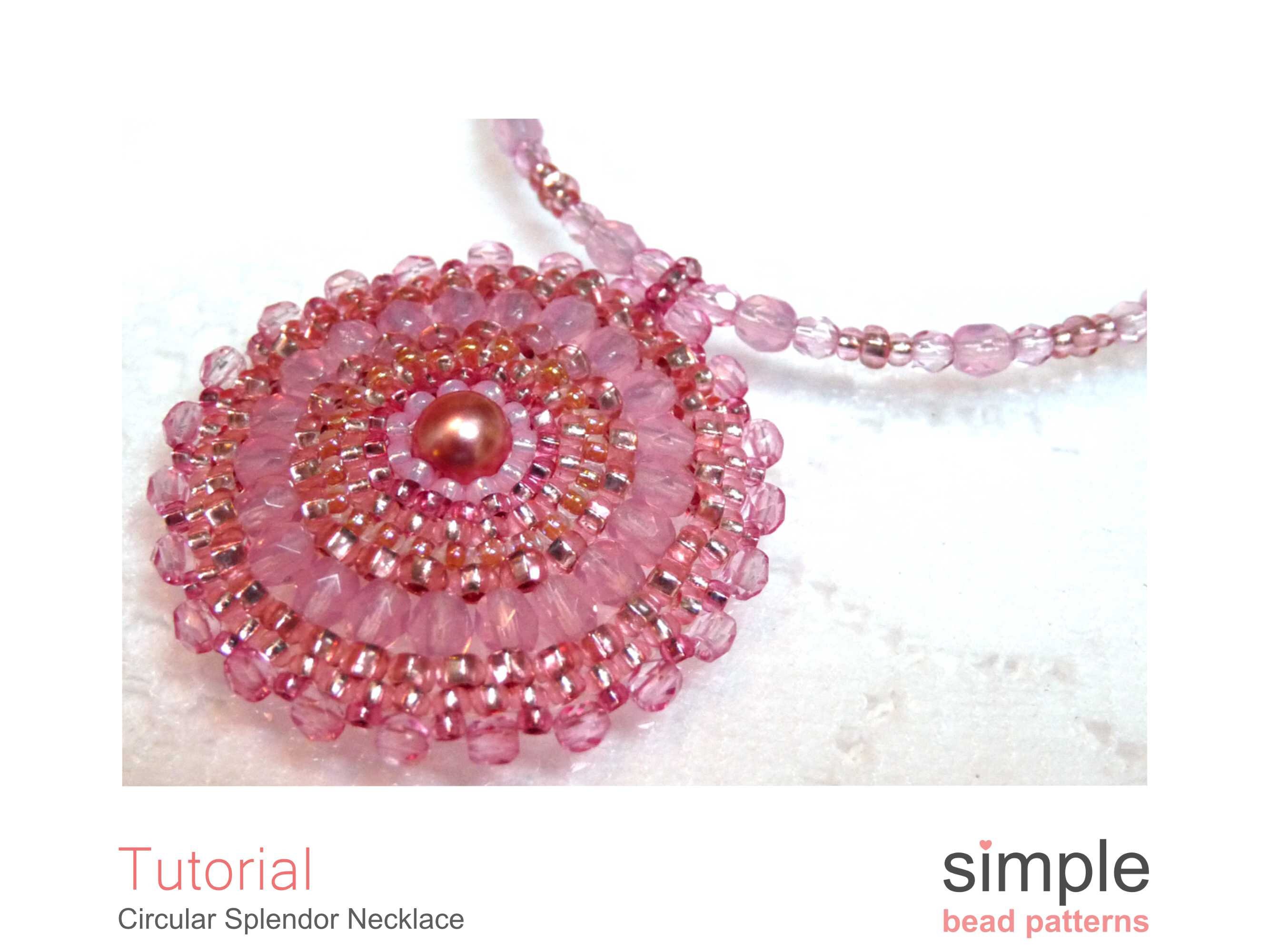 Simple Bead Patterns Pendant Beading Tutorial Circular - Etsy