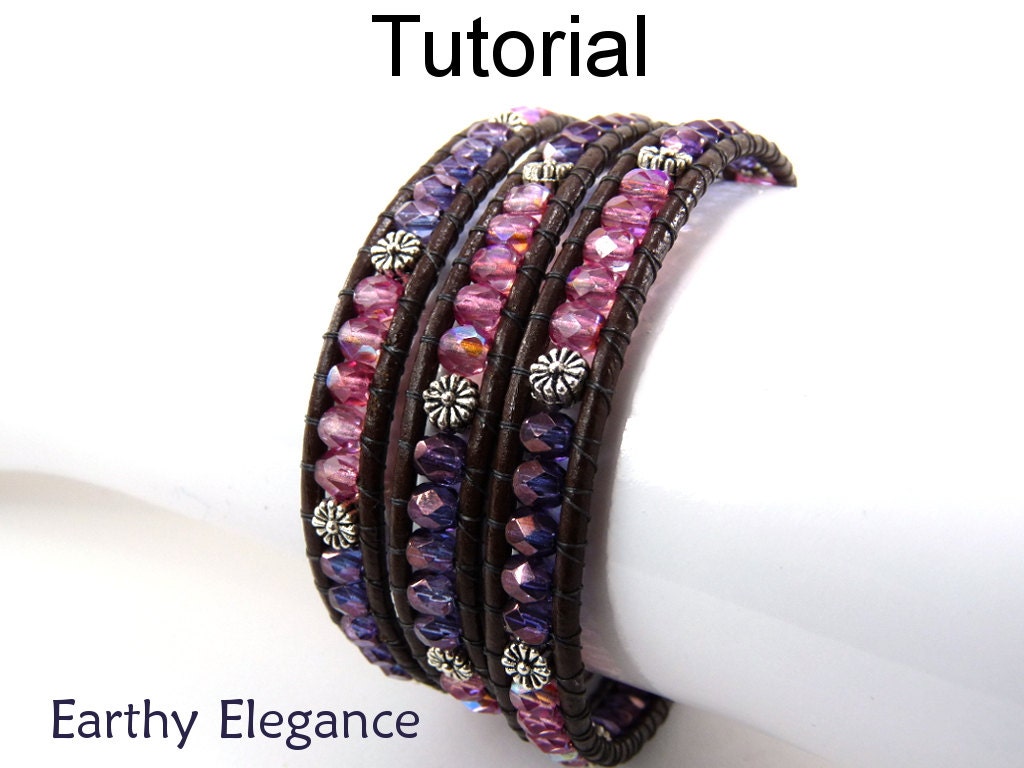 DIY Leather Wrap Bracelet Tutorial Beaded Wrap Bracelet | Etsy