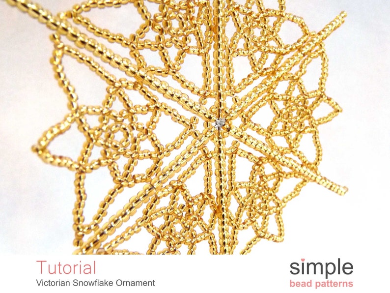 Beaded Christmas Ornament Pattern PDF: "victorian Snowflake Ornament ...