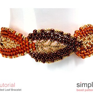 Russian Leaf Bracelet Pattern Tutorial, Jewelry Making Beading Pattern ...