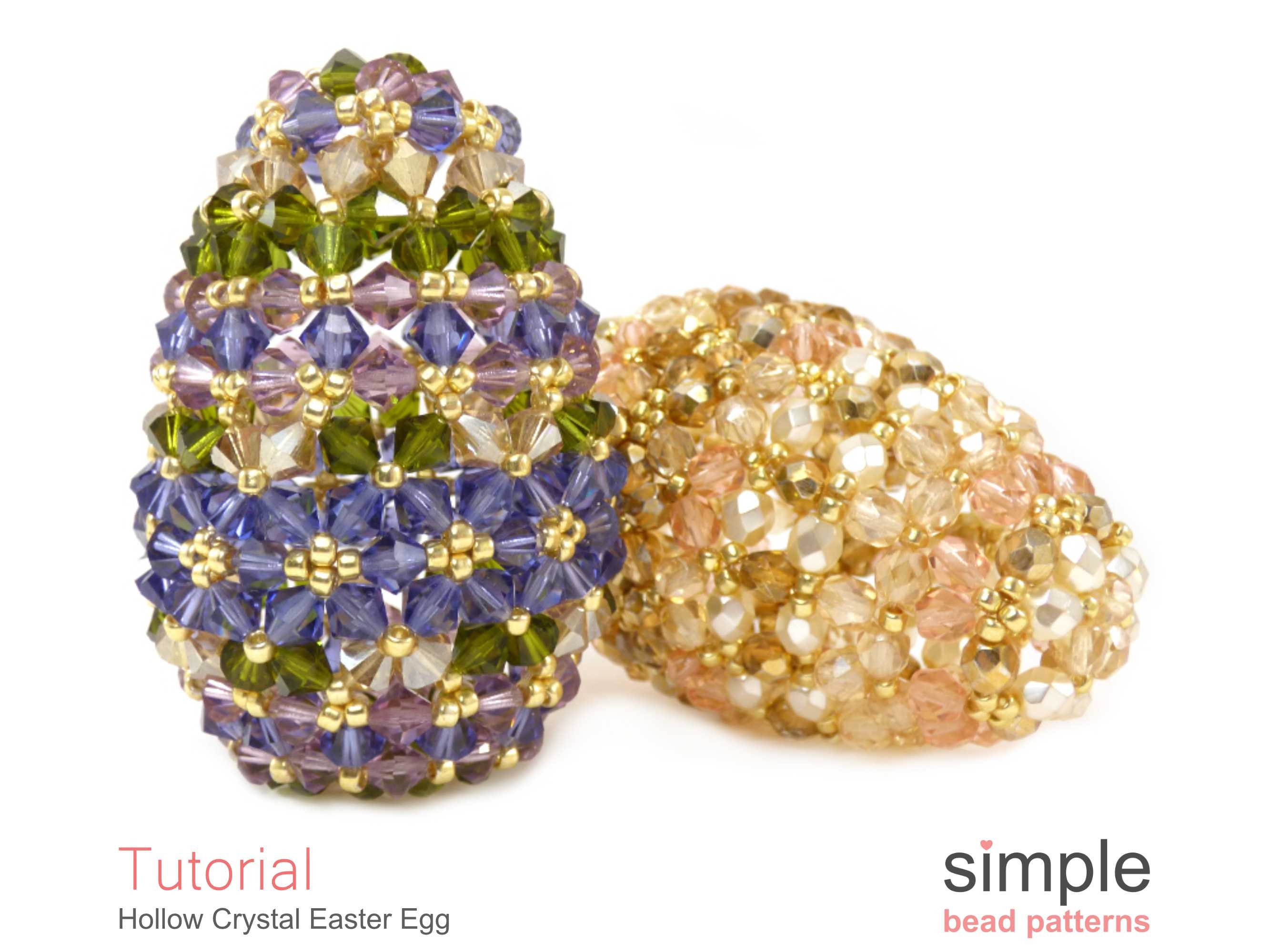 Beaded Easter Egg Pattern PDF: "hollow Crystal Easter Eggs" Design - Etsy