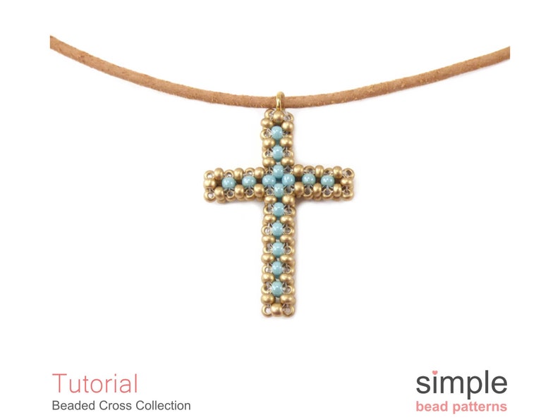 Beaded Cross Tutorial How to Make a Beaded Cross Necklace | Etsy