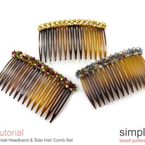 Beading Pattern Tutorial, DIY Beaded Headband, Beaded Hair Comb ...