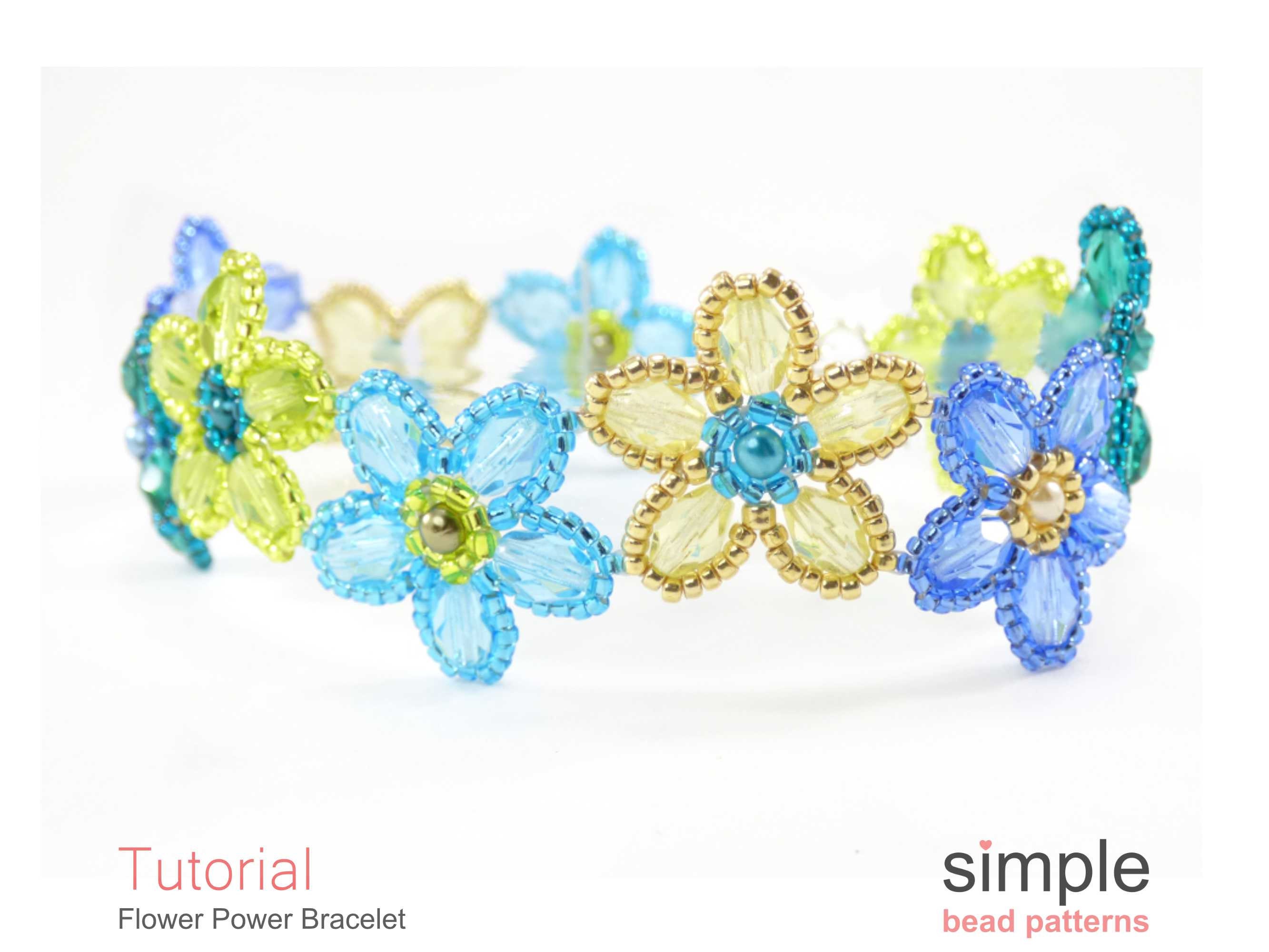 Beaded Flower Bracelet Bead Flower Pattern Tutorial - Etsy