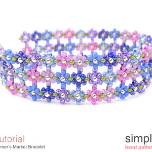 Daisy Chain Tutorial, Wide Beaded Bracelet Beading Pattern, Jewelry ...