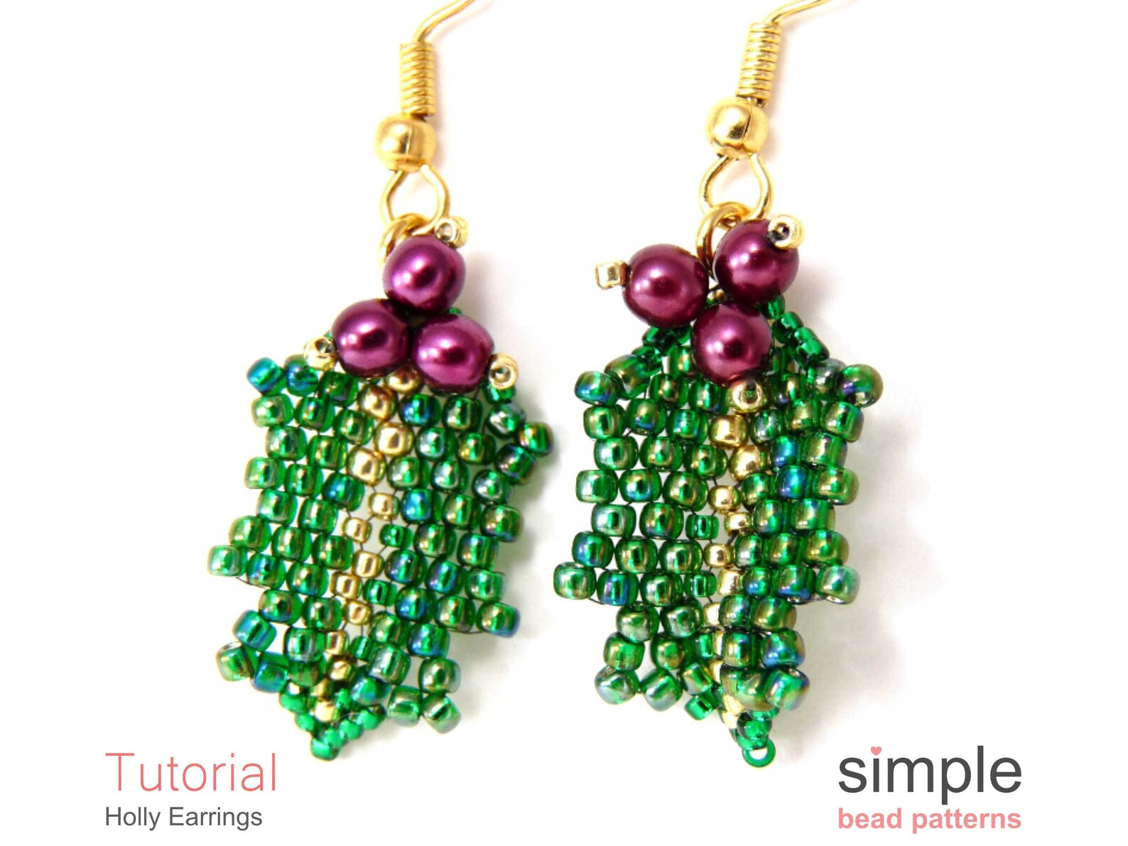 Beaded Holly Leaf Pattern Seed Bead Patterns Christmas - Etsy