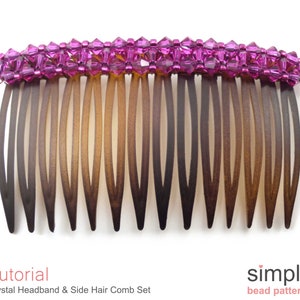 Beading Pattern Tutorial, DIY Beaded Headband, Beaded Hair Comb ...