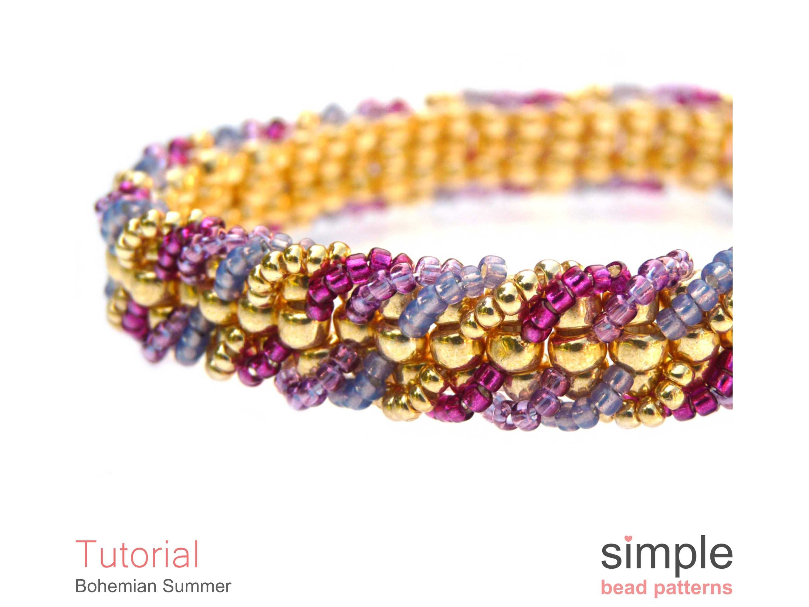 Ladder Stitch Bracelet Beading Tutorial Pattern Jewelry - Etsy Australia
