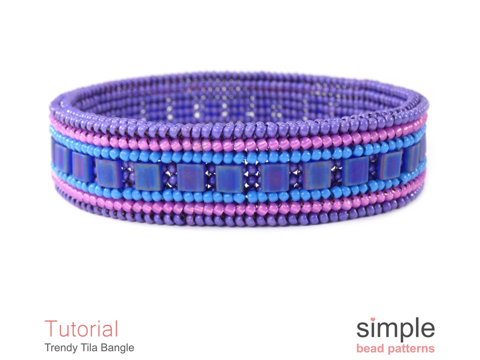 Beaded Bangle Bracelet Pattern Tila Bangle Bracelet Tutorial - Etsy