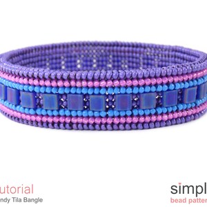 Beaded Bangle Bracelet Pattern, Tila Bangle Bracelet Tutorial, Miyuki ...