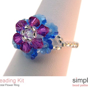 Ring Making Kit, Flower Ring Beadweaving Kit, Jewelry Making Kit ...