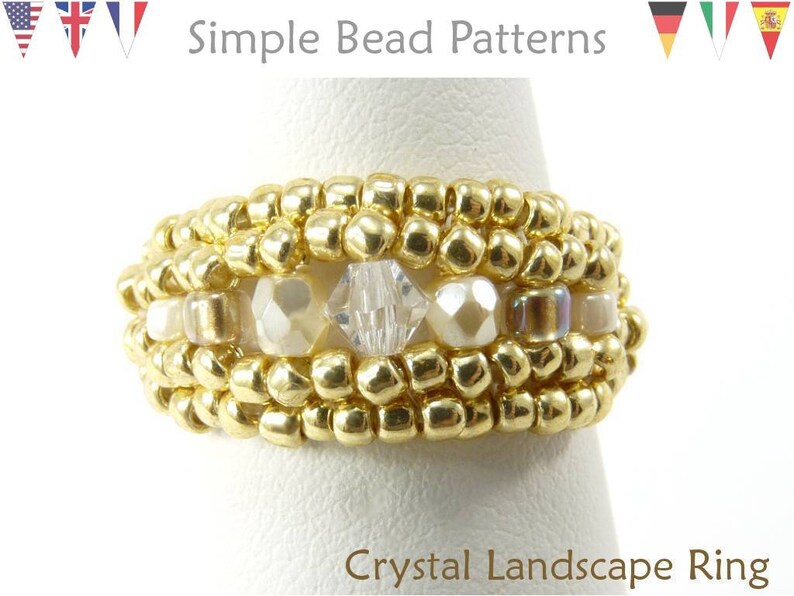 Beaded Rings Pattern How to Make a Beaded Ring Tutorial Bead | Etsy