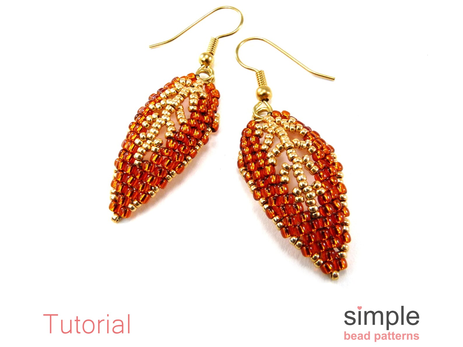 Russian Leaf Earrings Beading Pattern Beaded Earrings | Etsy