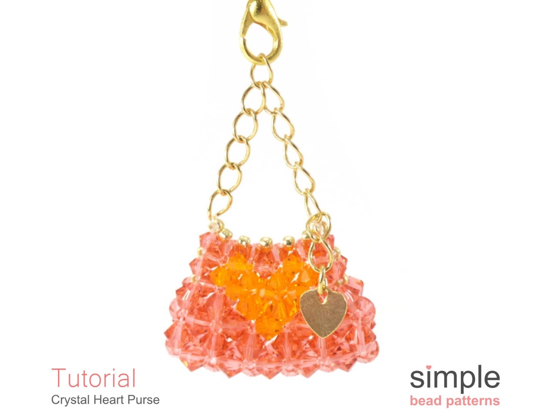 Beaded Mini Purse Charms Beading Pattern, How to Make Beaded Purse ...