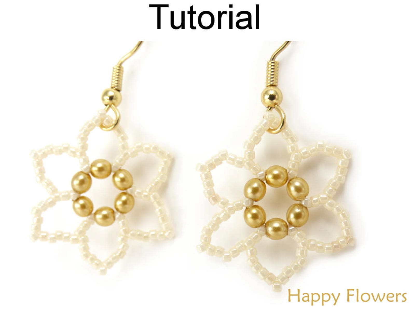Beaded Flower Earrings Tutorial Diy Beaded Lace Flowers Diy Etsy