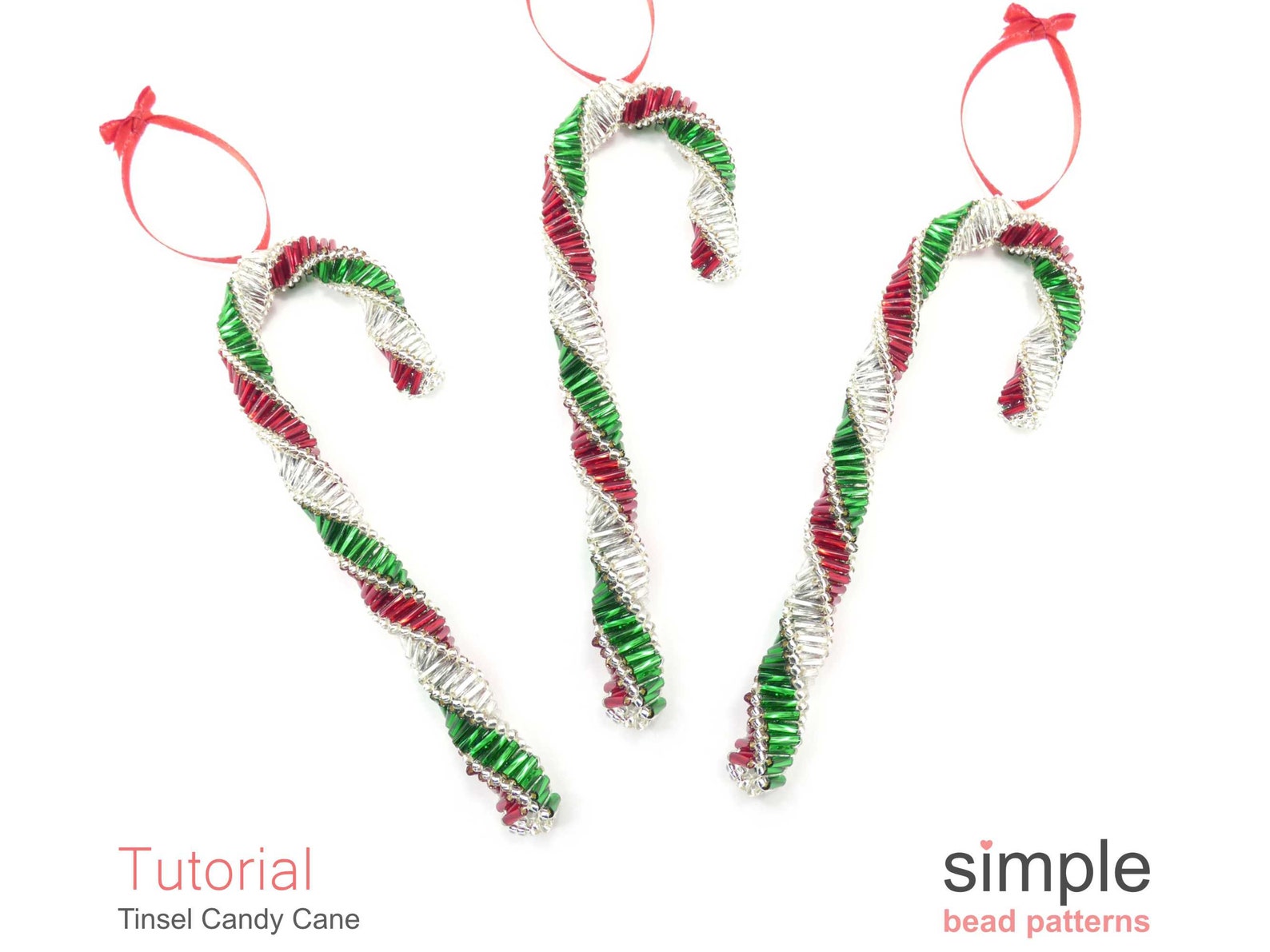 Beaded Candy Cane Ornament DIY Christmas Beading Ornaments - Etsy
