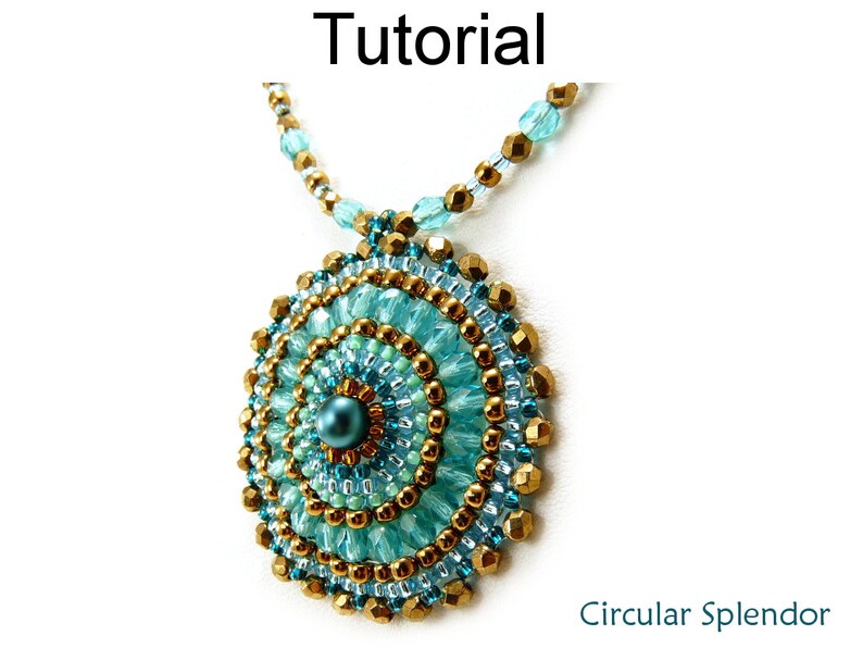 Simple Bead Patterns Pendant Beading Tutorial Circular | Etsy