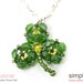 Beaded Shamrock Earrings & Necklace Beading Patterns, Beaded Shamrock ...
