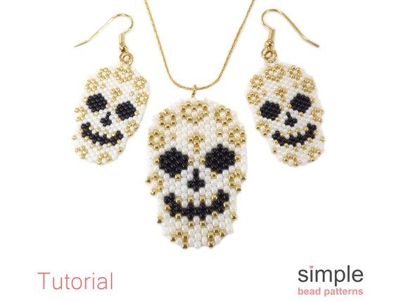 Beaded Sugar Skull Bead Patterns Halloween Beading Day of the | Etsy