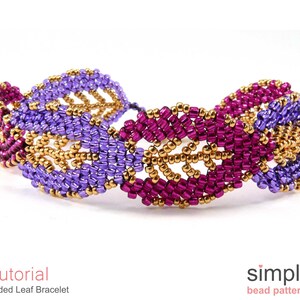 Russian Leaf Bracelet Pattern Tutorial, Jewelry Making Beading Pattern ...