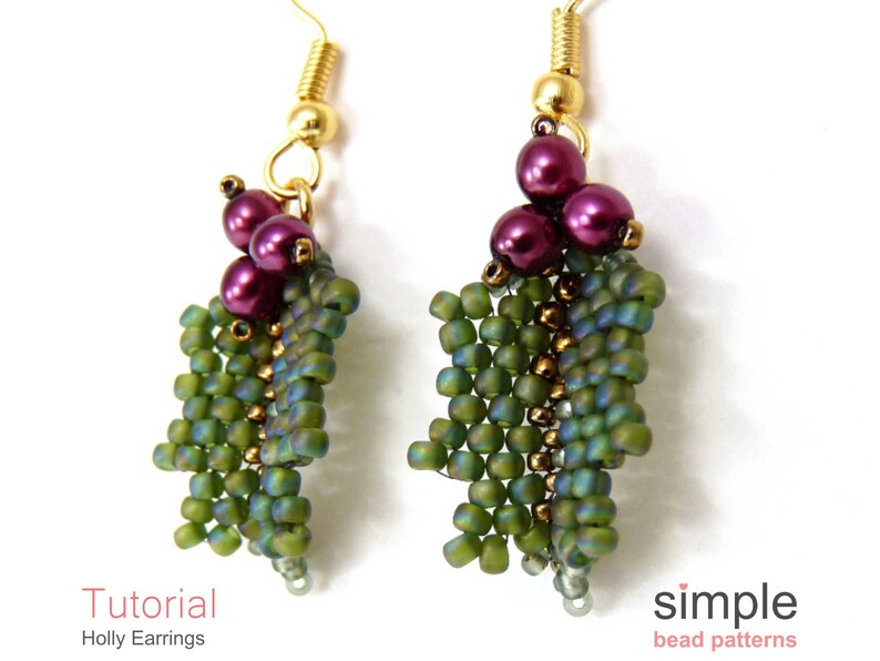 Beaded Holly Leaf Pattern Seed Bead Patterns Christmas - Etsy