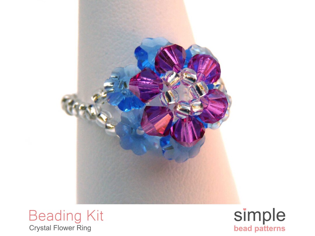 Ring Making Kit, Flower Ring Beadweaving Kit, Jewelry Making Kit ...