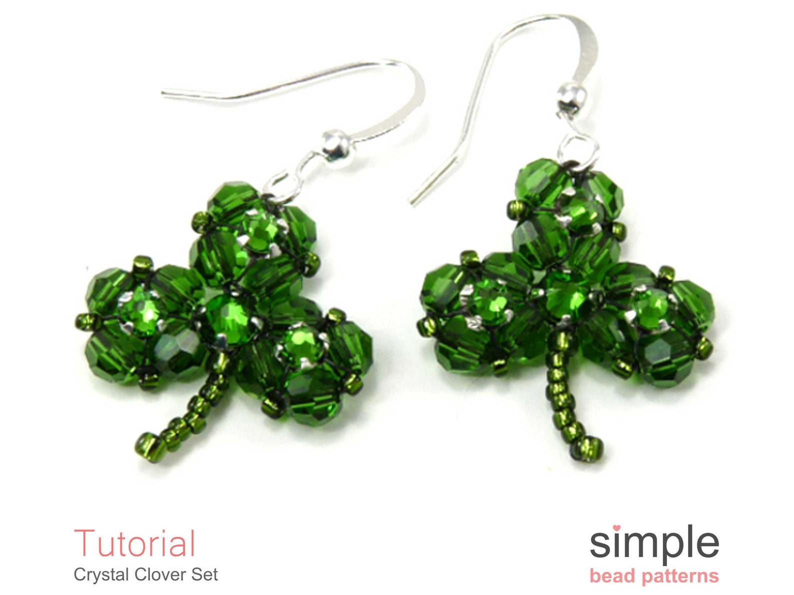 Beaded Shamrock Earrings & Necklace Beading Patterns Beaded - Etsy