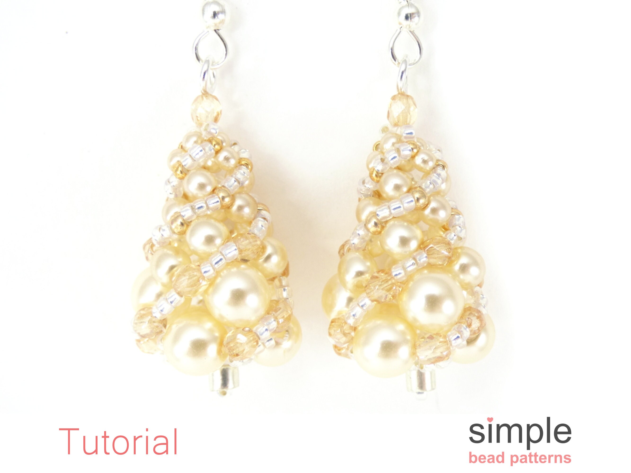 Beaded Christmas Tree Earrings Pattern Beaded Dangle | Etsy