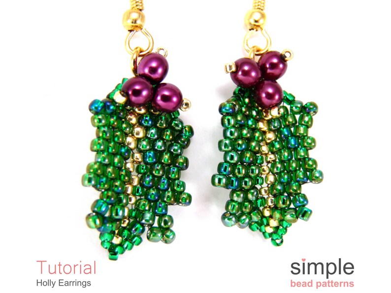 Beaded Holly Leaf Pattern Seed Bead Patterns Christmas - Etsy