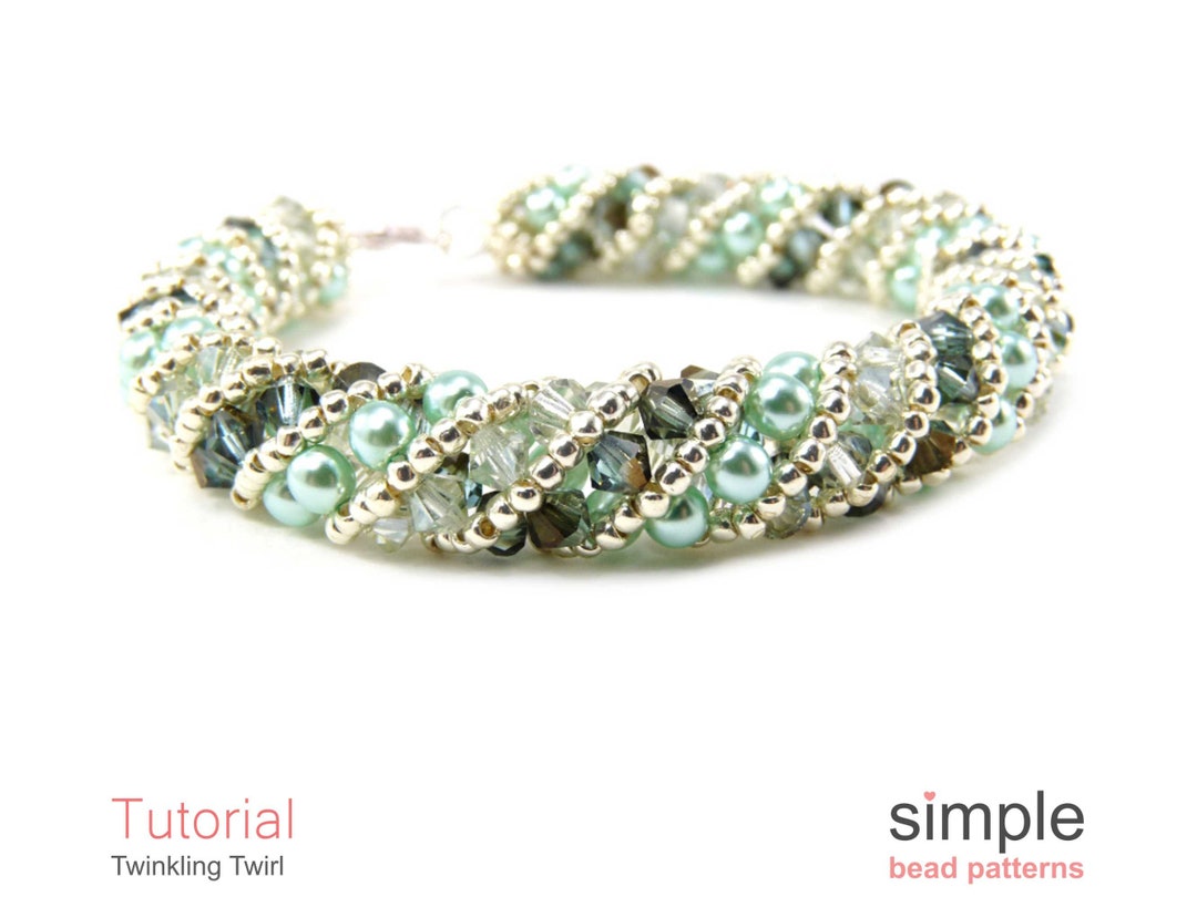Russian Spiral Bracelet Beading Tutorial PDF: "twinkling Twirl" Design ...