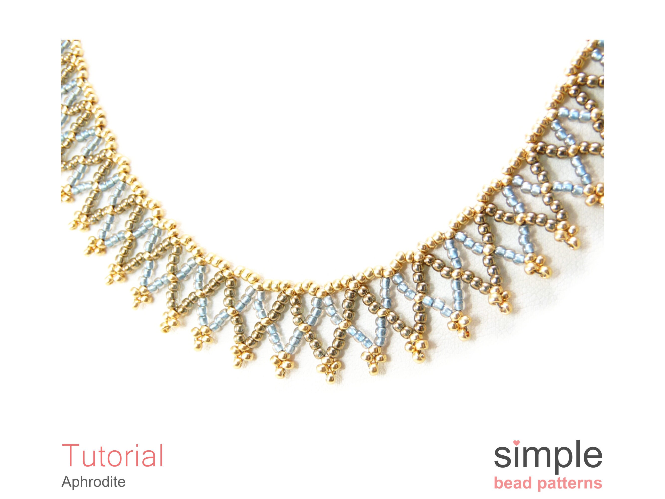 Netted Seed Bead Necklace Pattern PDF: "aphrodite" Design - Etsy