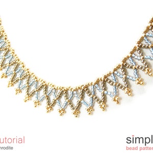 Netted Seed Bead Necklace Patterns, Beaded Netting Pattern, Netted ...