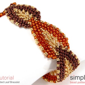 Russian Leaf Bracelet Pattern Tutorial, Jewelry Making Beading Pattern ...