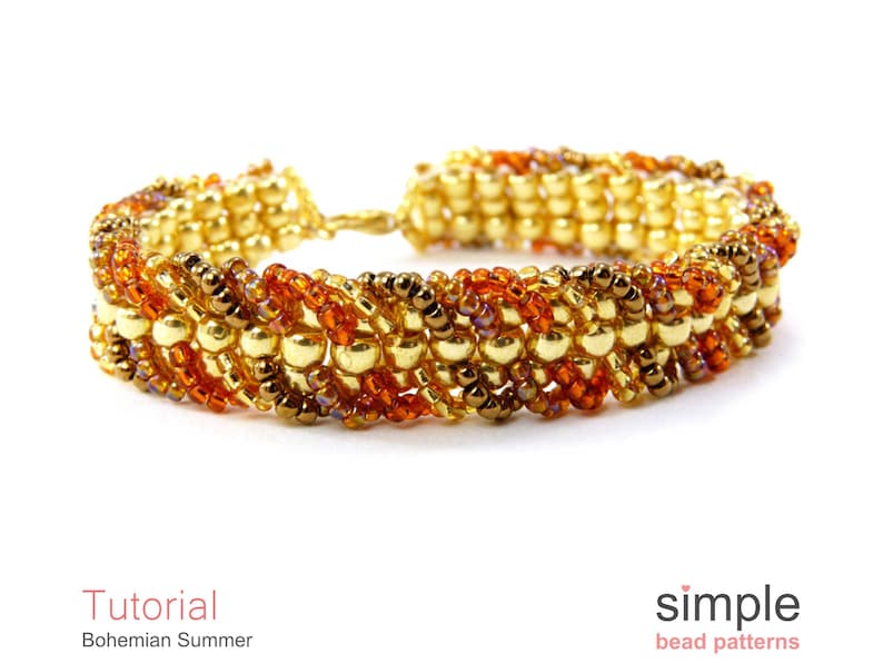 Ladder Stitch Bracelet Beading Tutorial Pattern Jewelry - Etsy Australia