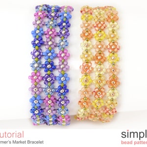 Daisy Chain Tutorial, Wide Beaded Bracelet Beading Pattern, Jewelry ...