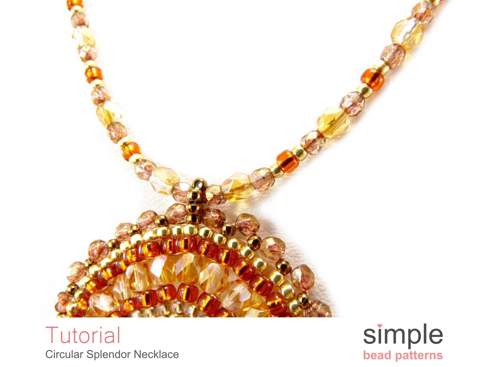 Simple Bead Patterns Pendant Beading Tutorial Circular - Etsy