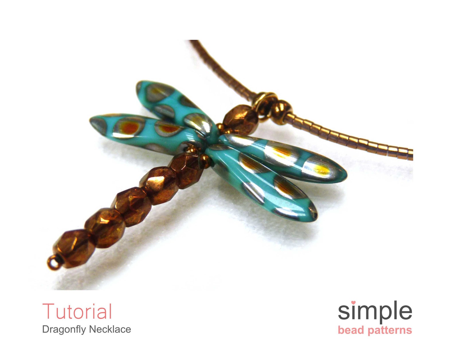 Dragonfly Necklace Beading Tutorial Beaded Dragonfly Pendant - Etsy