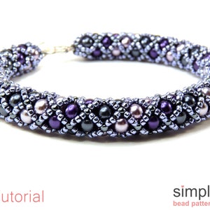 Beading Pattern Beaded Tube Bracelet / Necklace Bead Weaving | Etsy