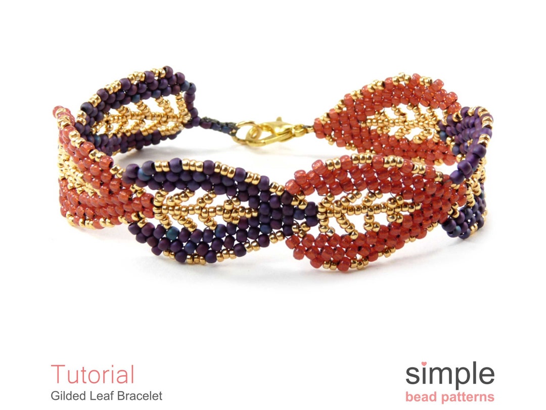 Russian Leaf Bracelet Pattern Tutorial, Jewelry Making Beading Pattern ...